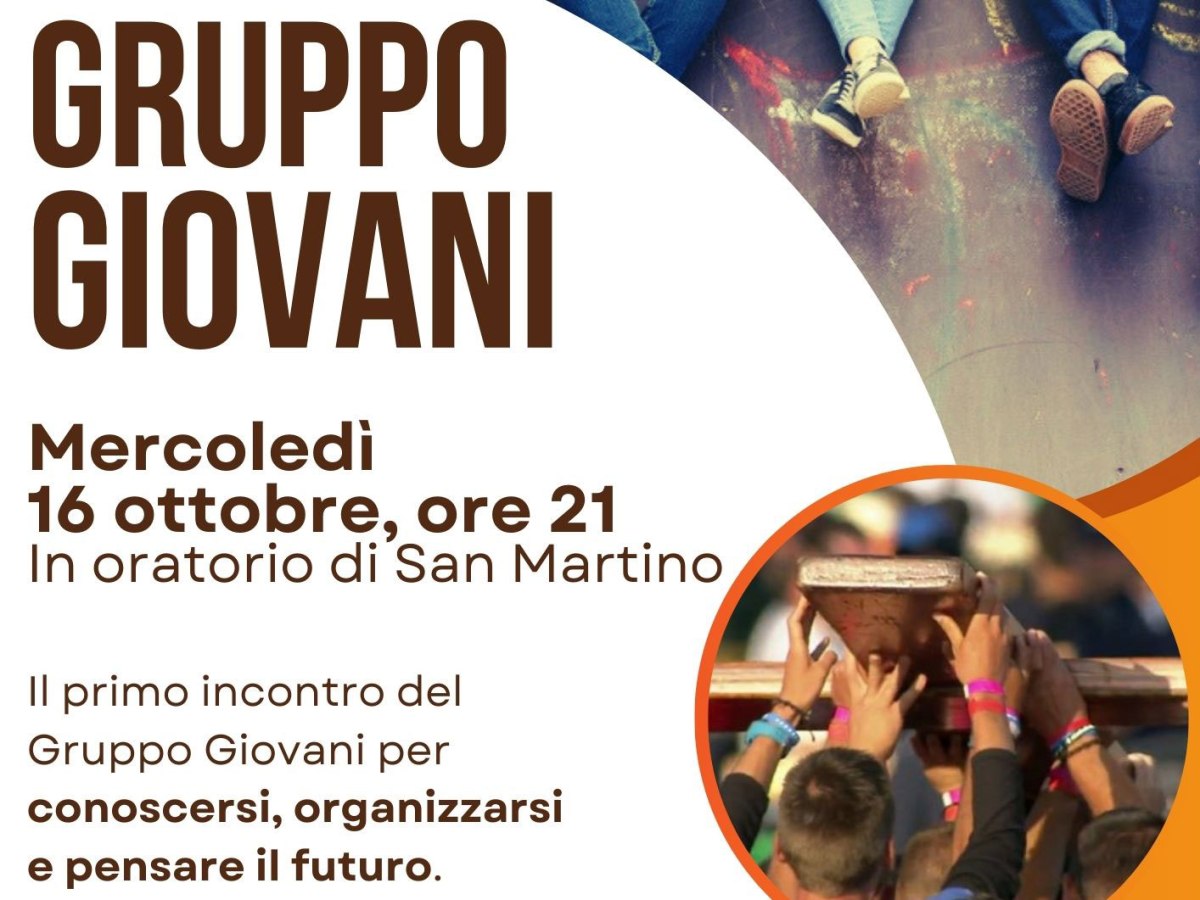 GRUPPO GIOVANI: primo incontro mercoledì 16/10 ore 21 in oratorio in ...